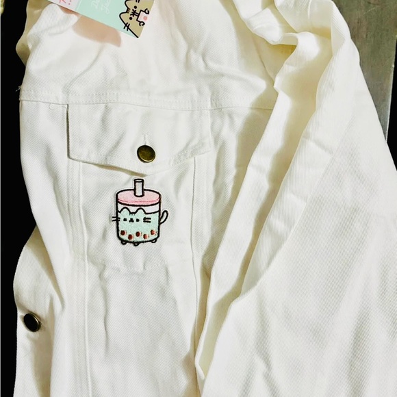 Pusheen | Jackets & Coats | Limited Edition Pusheen White Denim Jacket ...